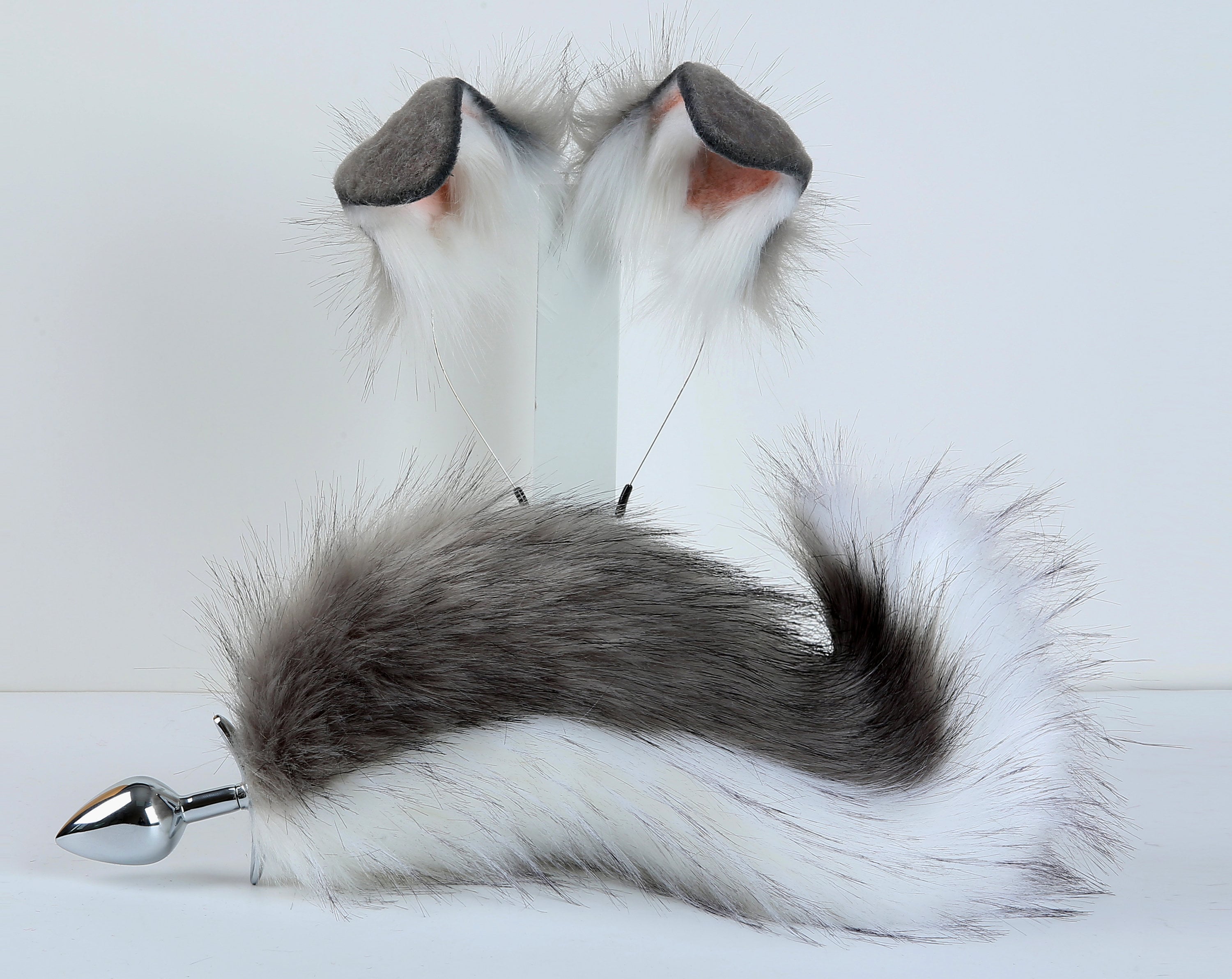 Dog tail plug and ear set Shiba Inu tail butt plug dog tail | Etsy