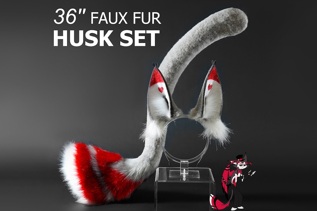 Husk Ears Husk Tail Hazbin Hotel Cosplay Ears - Husk Tail Cosplay ...