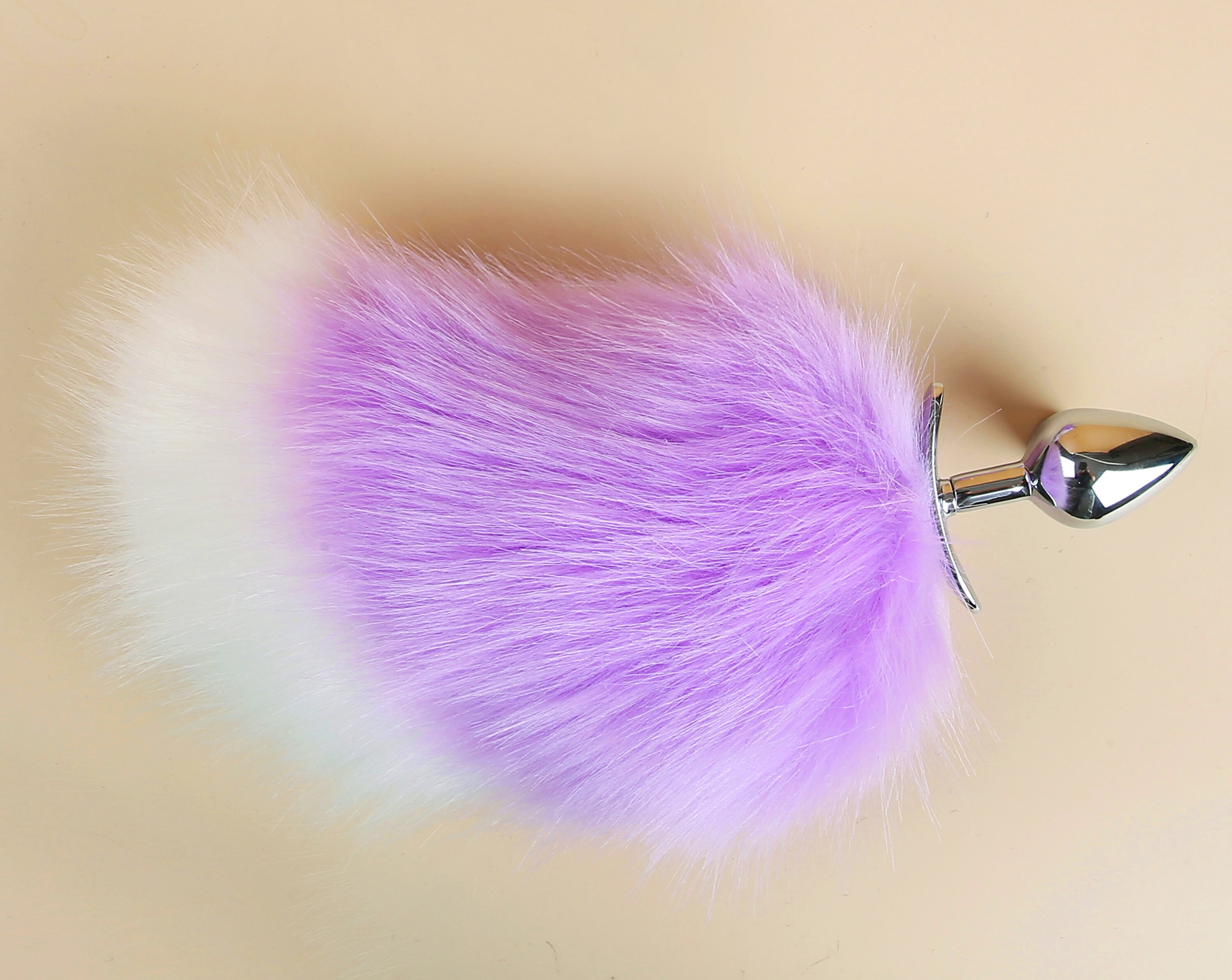 Purple White Bunny Tail Plug And Ear Set Rabbit Tail Butt Plug Etsy