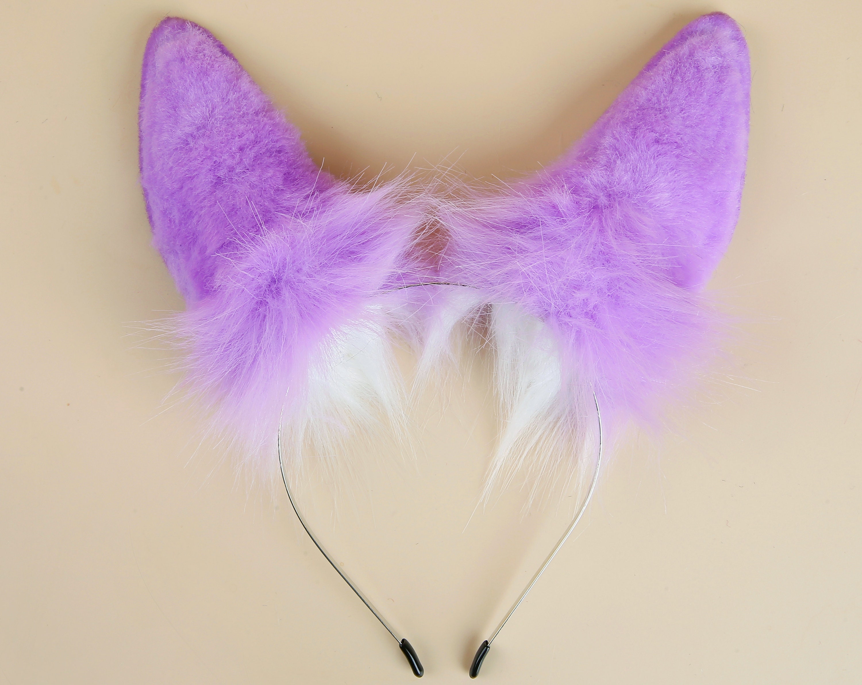 Purple White Bunny Tail Plug and Ear Set Rabbit Tail Butt Plug - Etsy