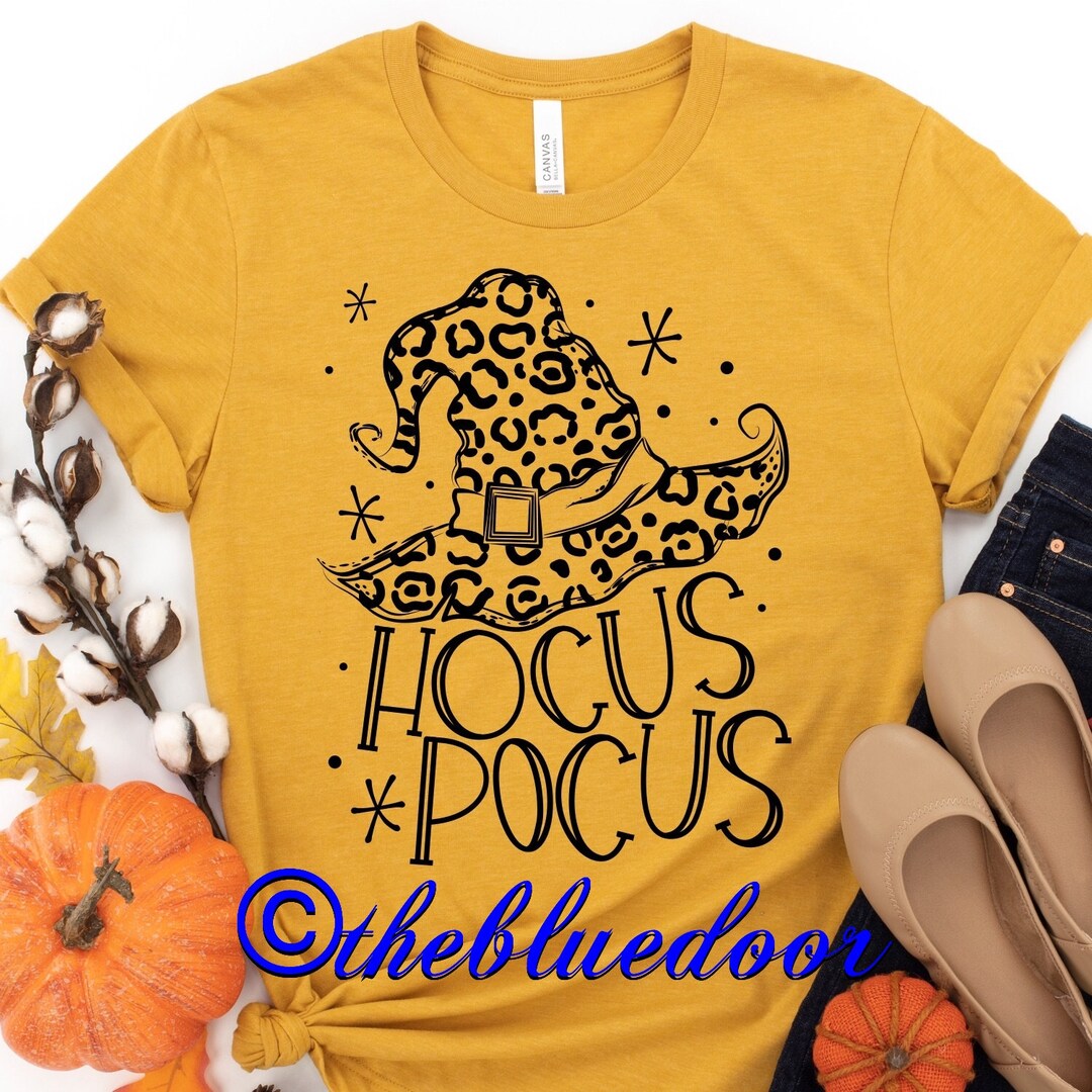 Hocus Pocus Leopard Hat Tee - Etsy