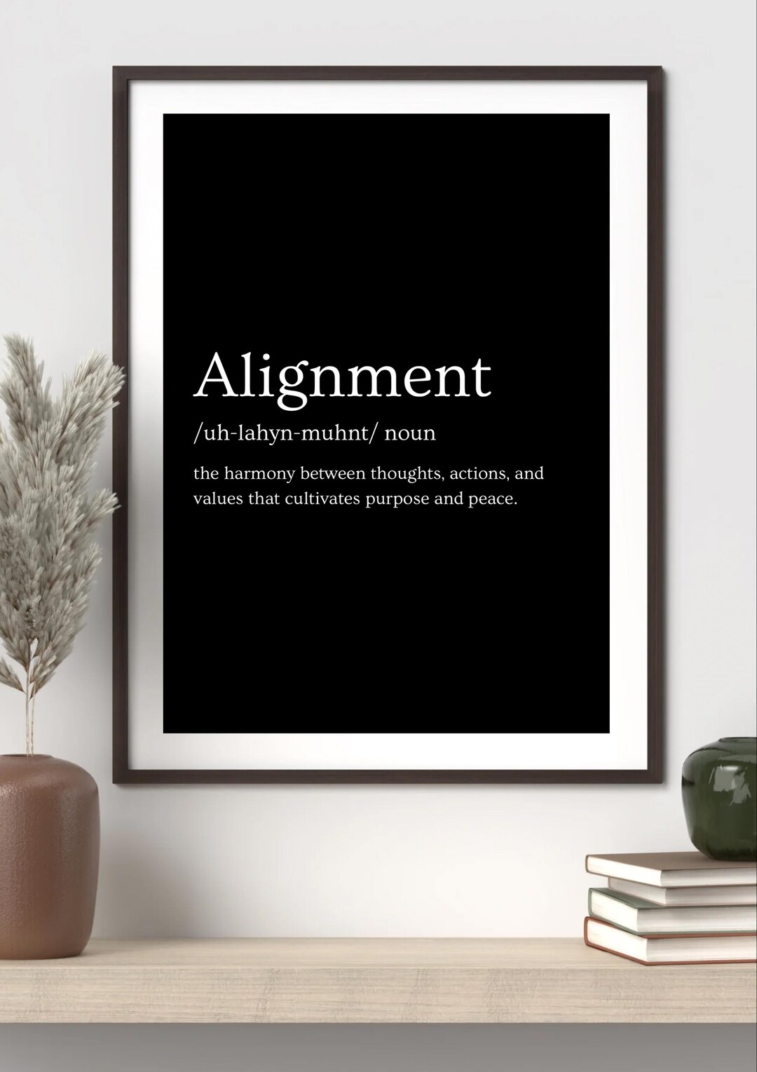 Alignment Definition Print | Minimalist Typography Wall Art ...