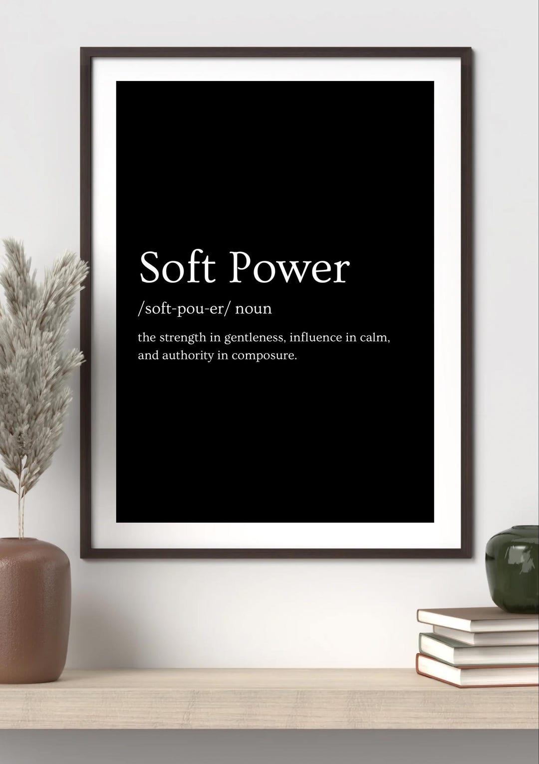 Soft Power Definition Print | Minimalist Typography Wall Art ...