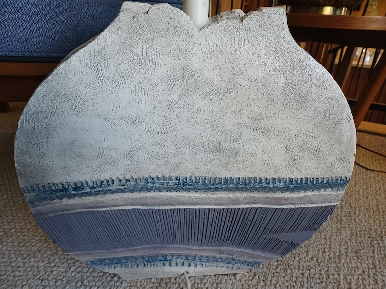 Vintage Bon Art 1989 Coastal Bohemian Southwest Plaster Ceramic Table ...