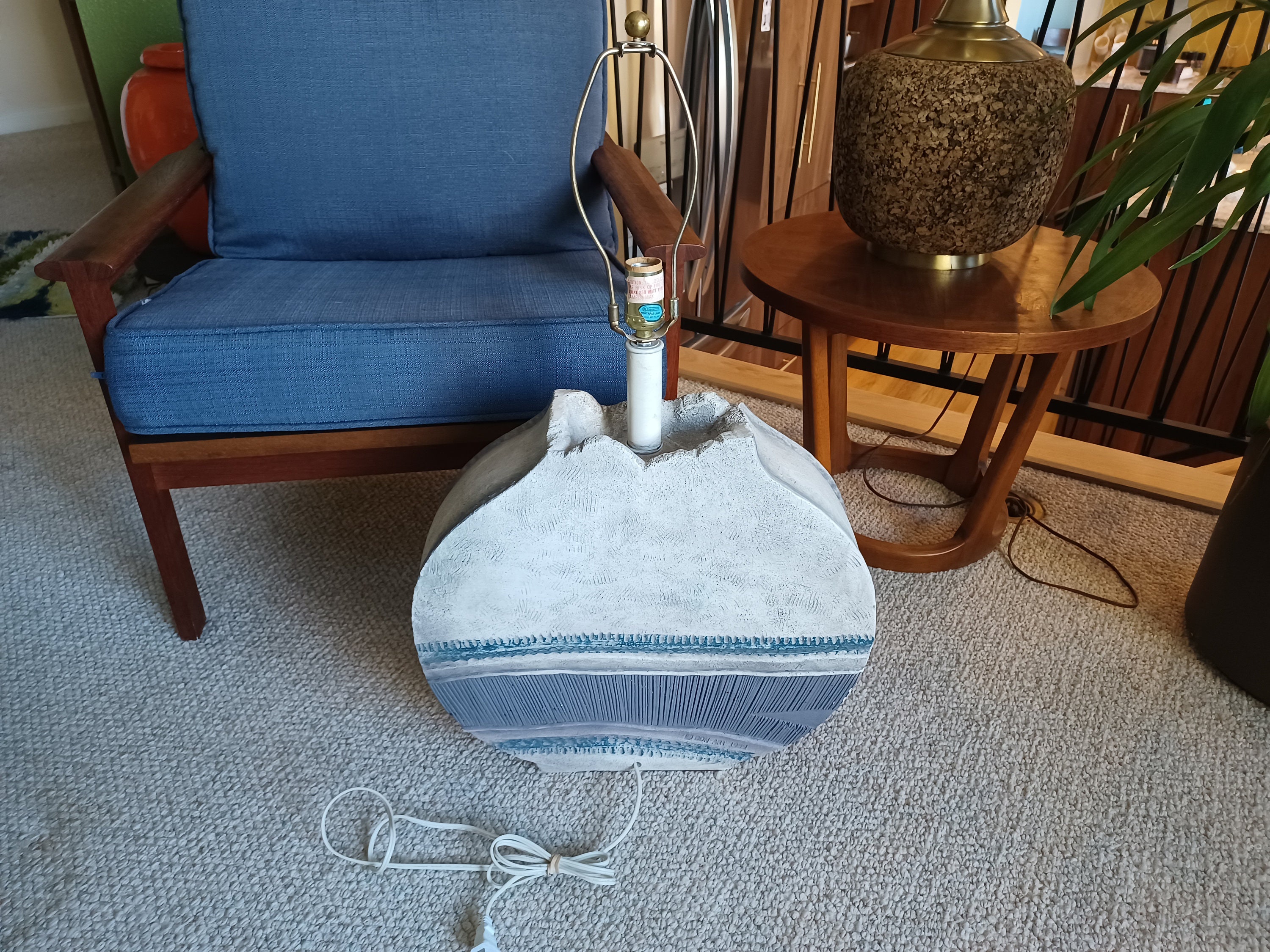 Vintage Bon Art 1989 Coastal Bohemian Southwest Plaster Ceramic Table ...