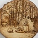 Original Woodburned Art "cowboy Campfire" Pyrography Art on Wood Slice ...