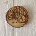 Original Woodburned Art "cowboy Campfire" Pyrography Art on Wood Slice ...