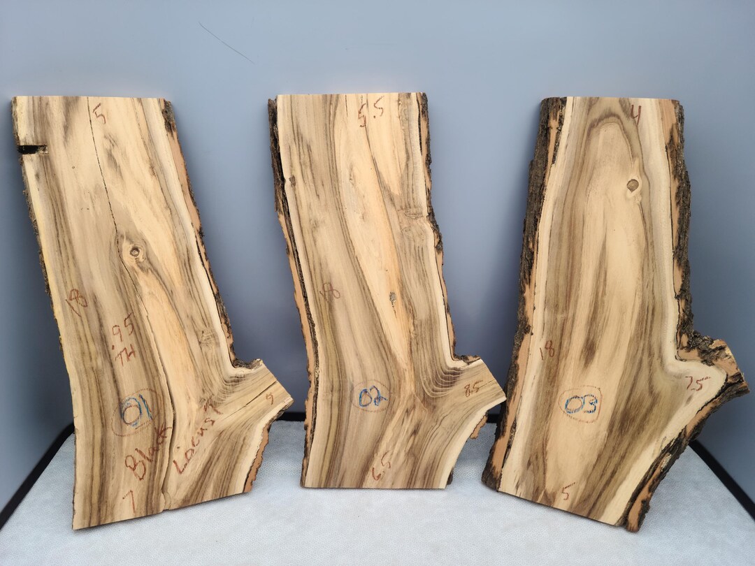 Black Locust Live Edge Slabs - Free Domestic Shipping - Etsy
