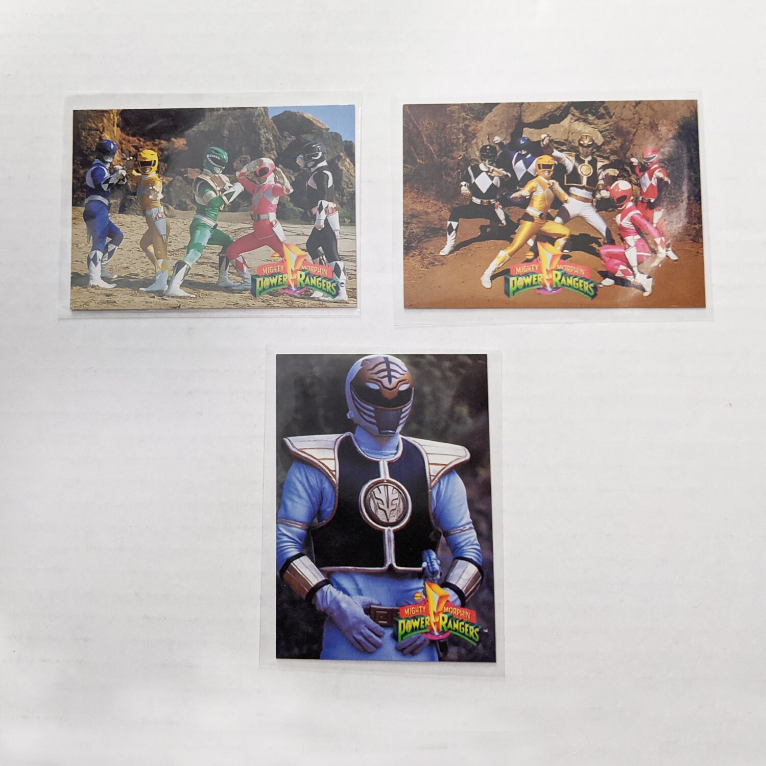 Memorabilia Collectibles 3 Mighty Morphin Power Rangers Trading Cards ...