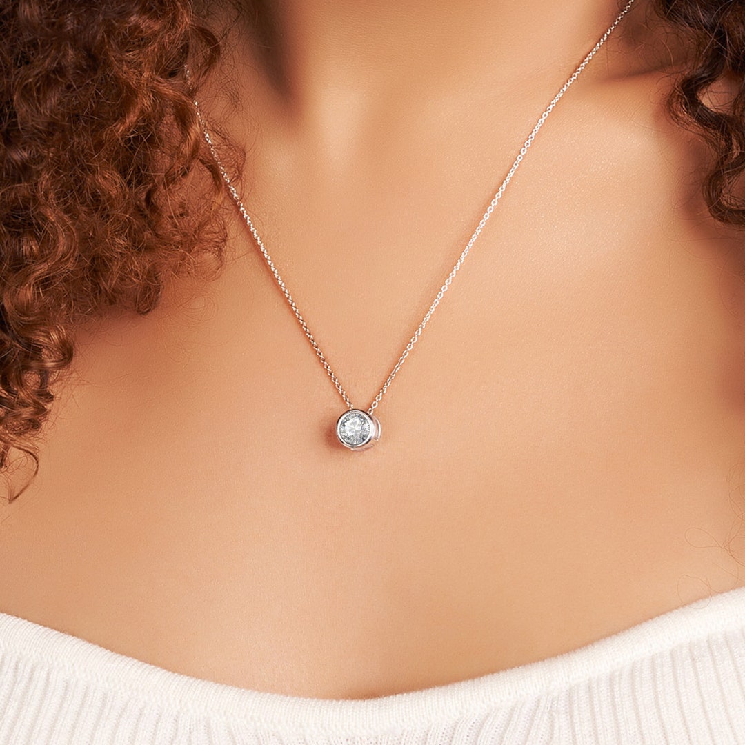 0.75 Ct – 6 Ct IGI Certified Globe Slider Lab Diamond Pendant Necklace ...