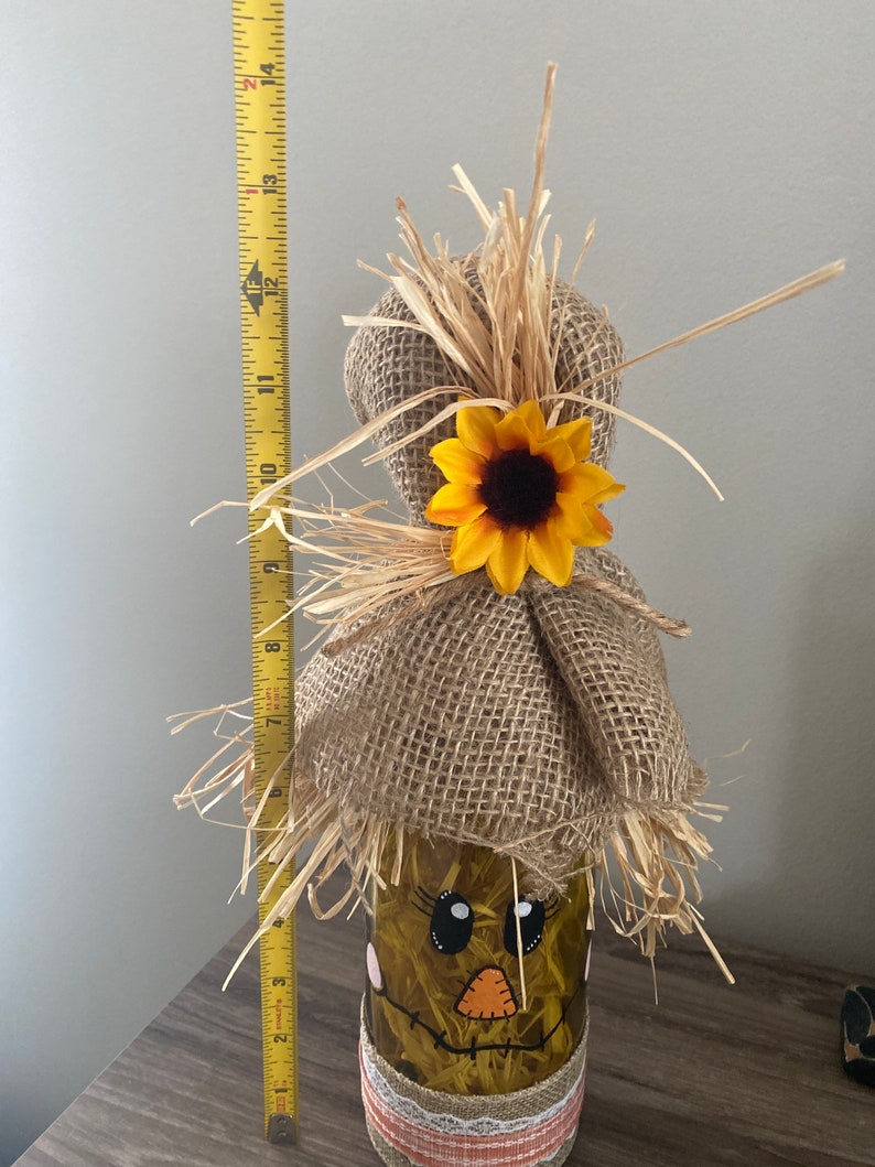 Scarecrow Fall Wine Bottle Decor - Etsy
