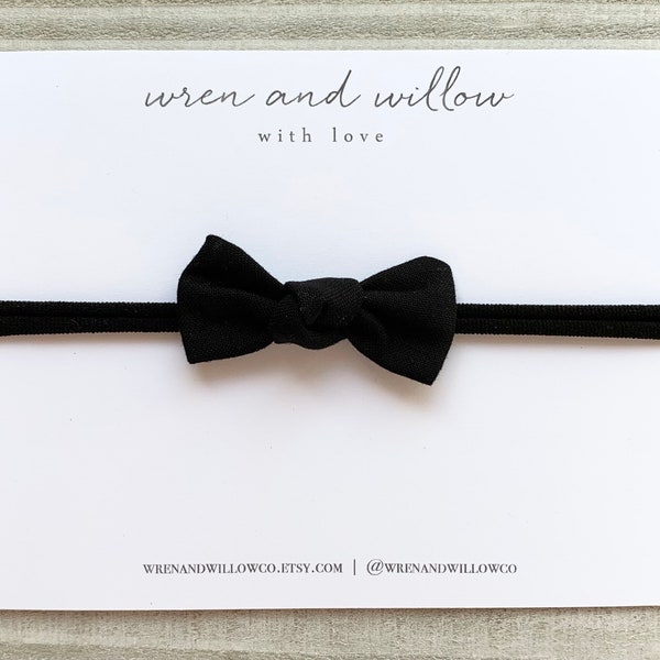 Small Black Bow - Etsy