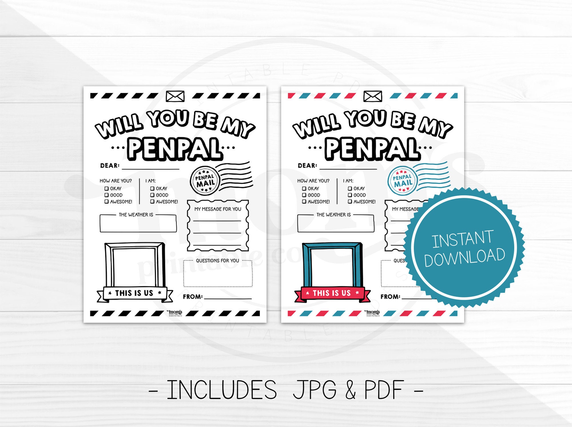 Penpal Letter Printable for Kids, Pen Pal Letter for Kids Activities ...