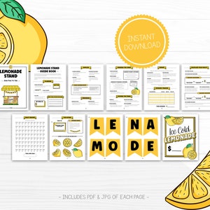 Kids Lemonade Stand Bundle Kit, Budget Planner for Kids, Kids Summer ...