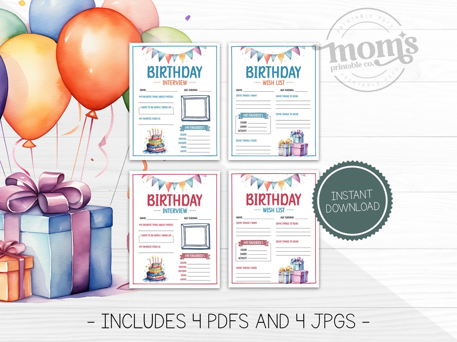 Kids Birthday Interview, Printable Birthday Questionnaire, Birthday ...