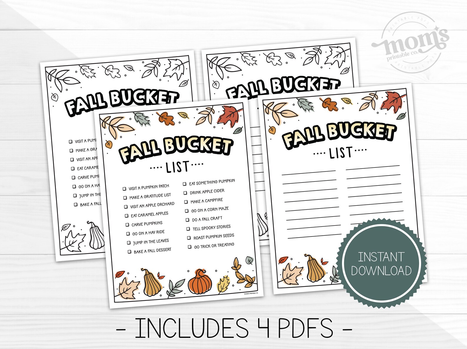 Fall Bucket List Printable for Kids, Autumn Activities Checklist, Fall ...