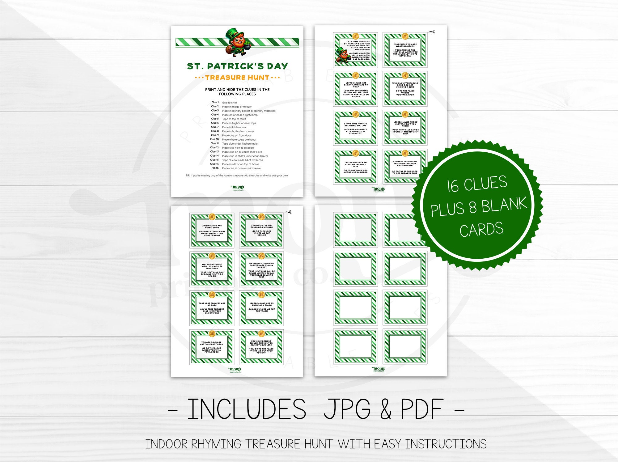 St Patrick's Day Rhyming Hunt for Kids Gift, St Patrick's Treasure Hunt ...