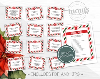 Indoor Christmas Rhyming Treasure Hunt, Christmas Scavenger Hunt With ...