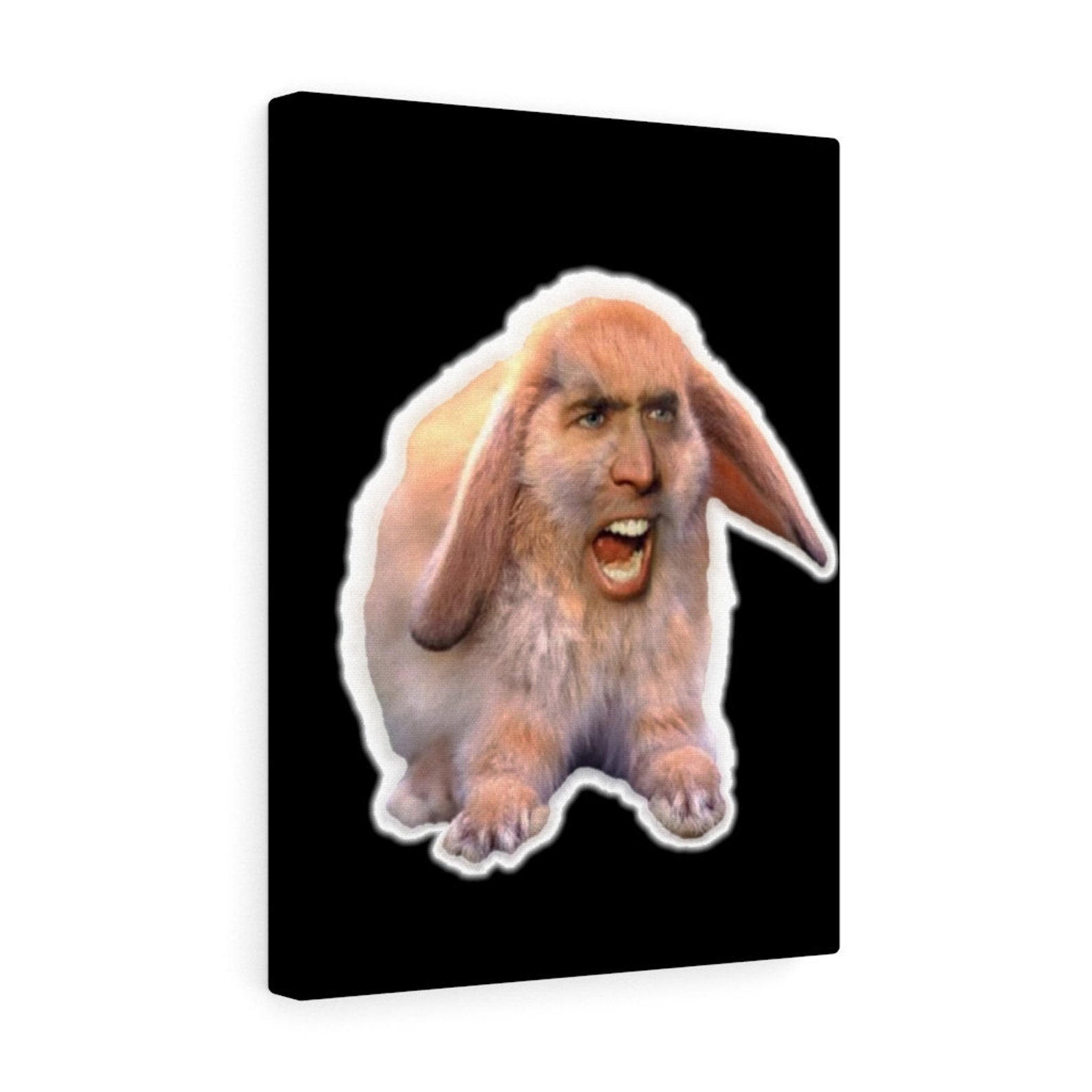 Nicolas Cage Art Canvas Print Rabbit Nicholas Cage Art Print | Etsy