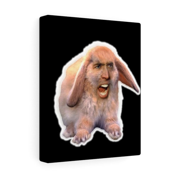 Nicolas Cage Art Canvas Print Rabbit Nicholas Cage Art Print | Etsy