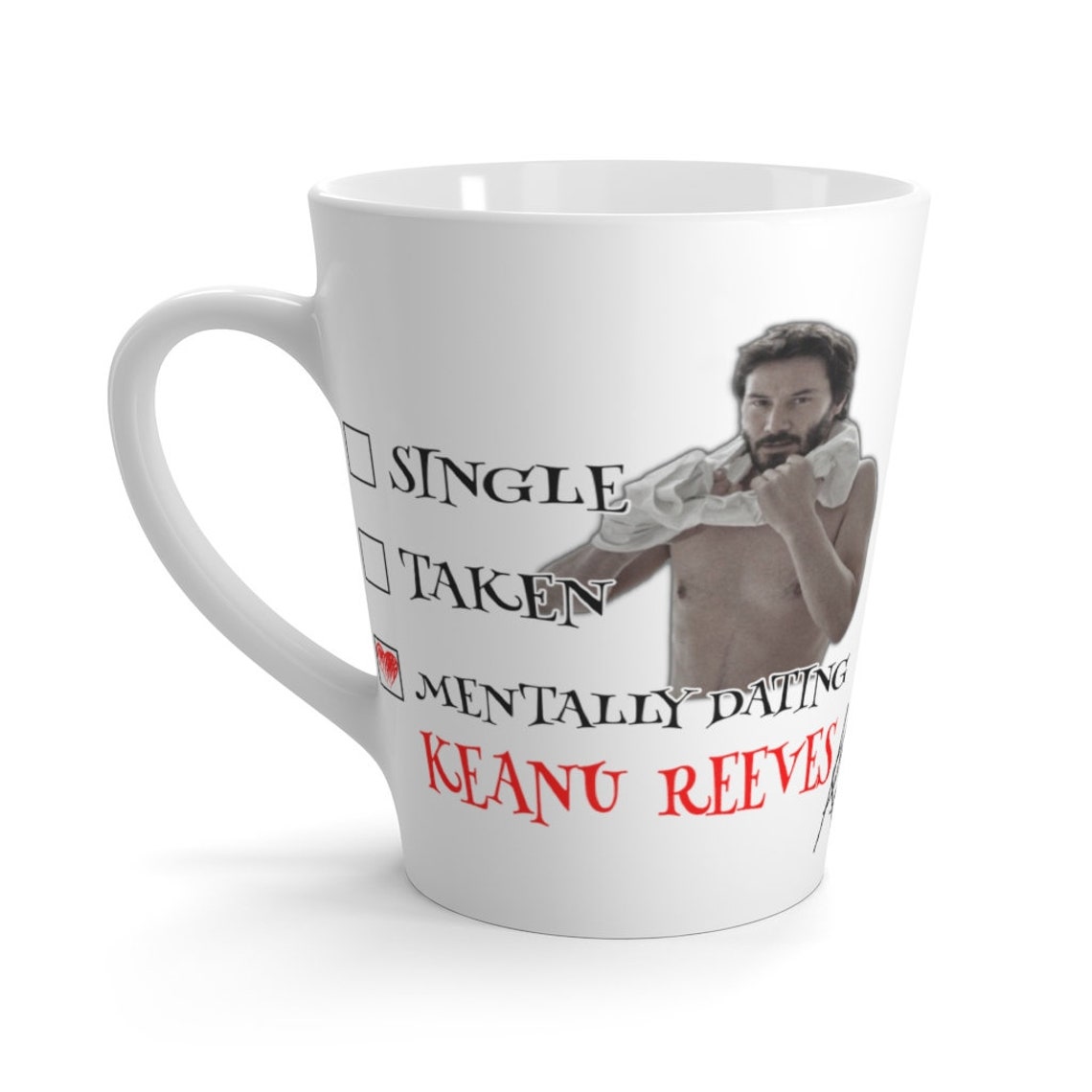 Keanu Reeves 12oz Latte Mug Cup Coffee Mugs Cute Funny Unique Etsy