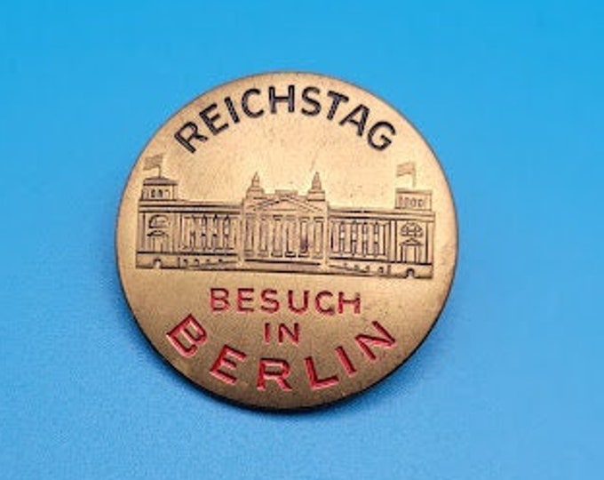 Vintage German Pin Reichstag Besuch in Berlin Brass Brooch - Etsy