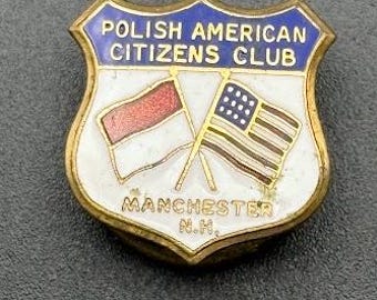 Vintage Polish Pin Polsko Narodowa Spojina Lapel Pin W Ameryce Gold ...