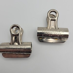 Boston Clip No1 Vintage Clip, Statesville, N.C. TWO - Etsy