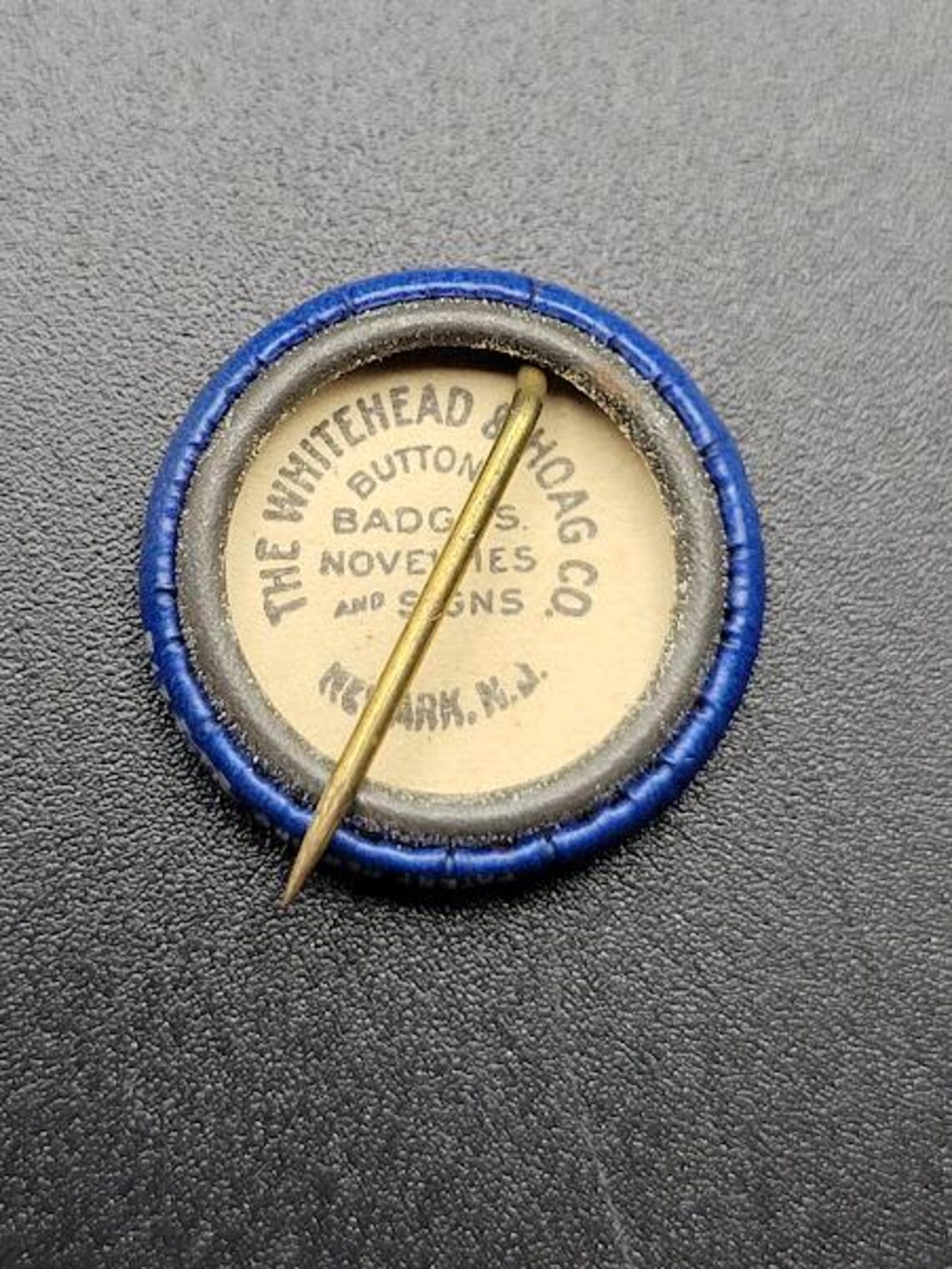 Vintage Buy American Goods Pin Back Button Red White and Blue Celluloid ...