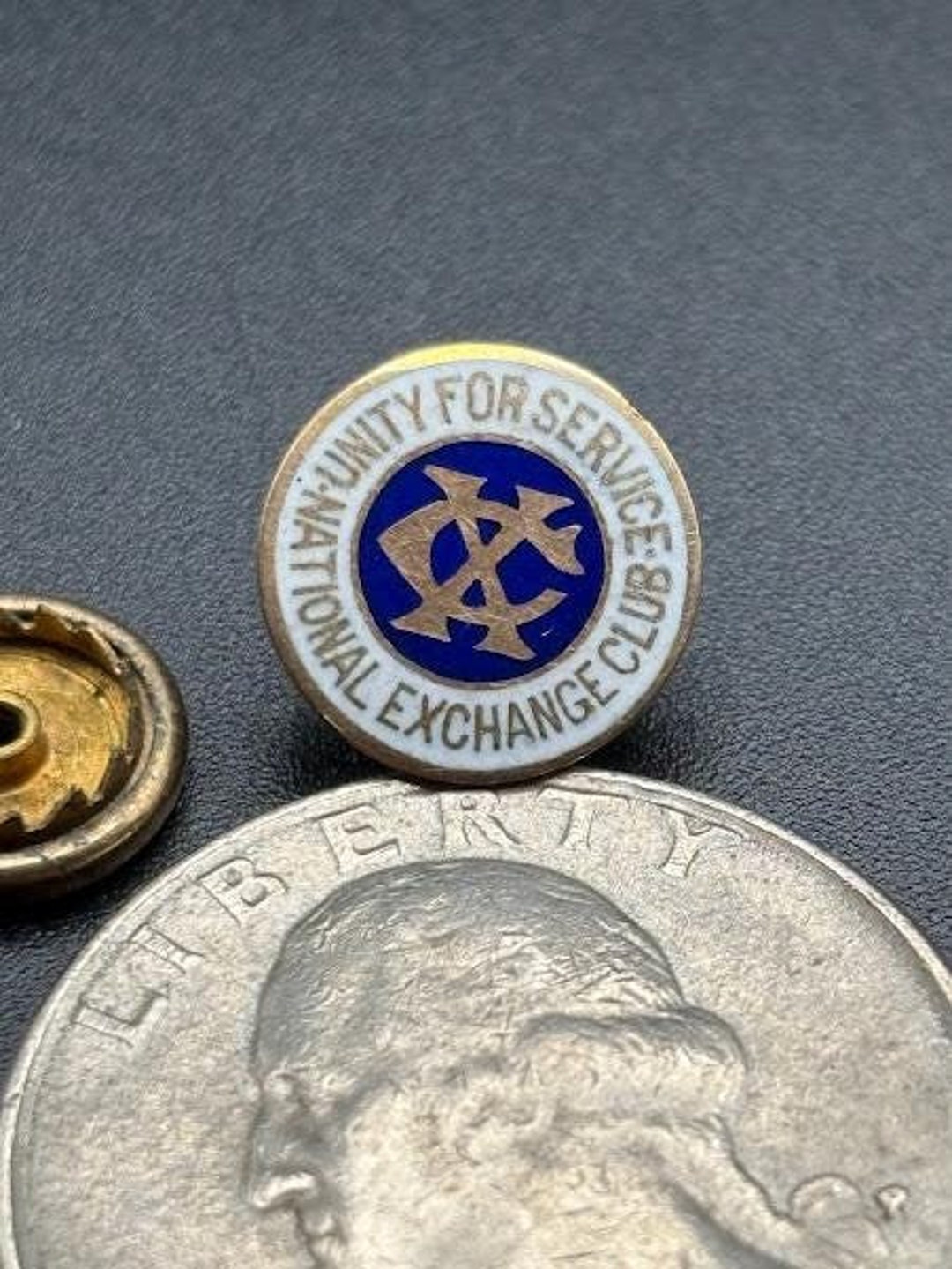 Vintage National Exchange Club 10k Gold Pin "unity for Service" Pin ...