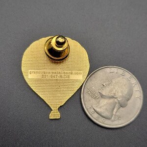 Vintage Hot Air Balloon Pin Print Masters Advertising Yellow Black and ...