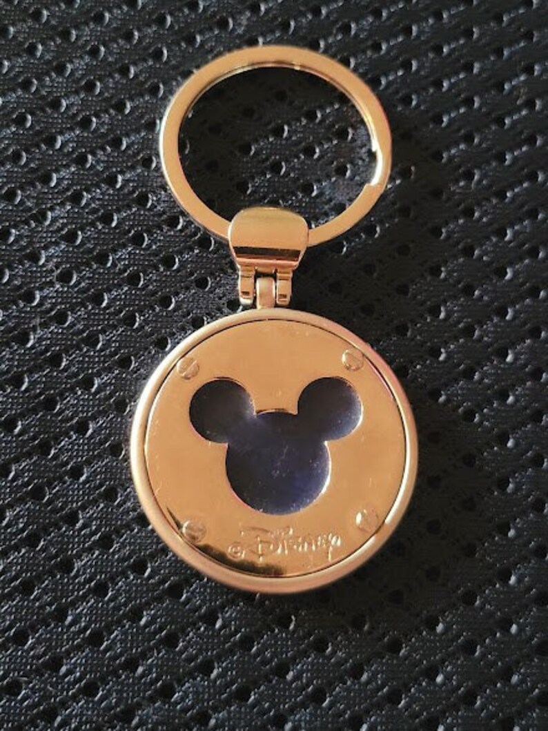 Vintage Disney Walt Disney World Keychain Mickey Silver Tone With Blue ...