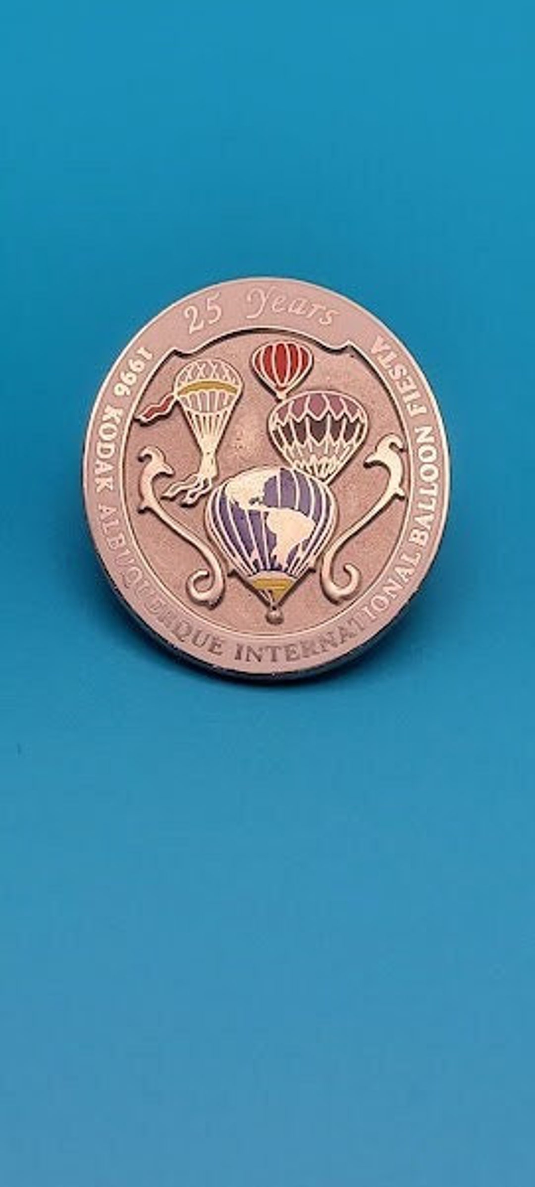 Vintage Hot Air Balloon Pin 25 Years 1996 Kodak Albuquerque ...