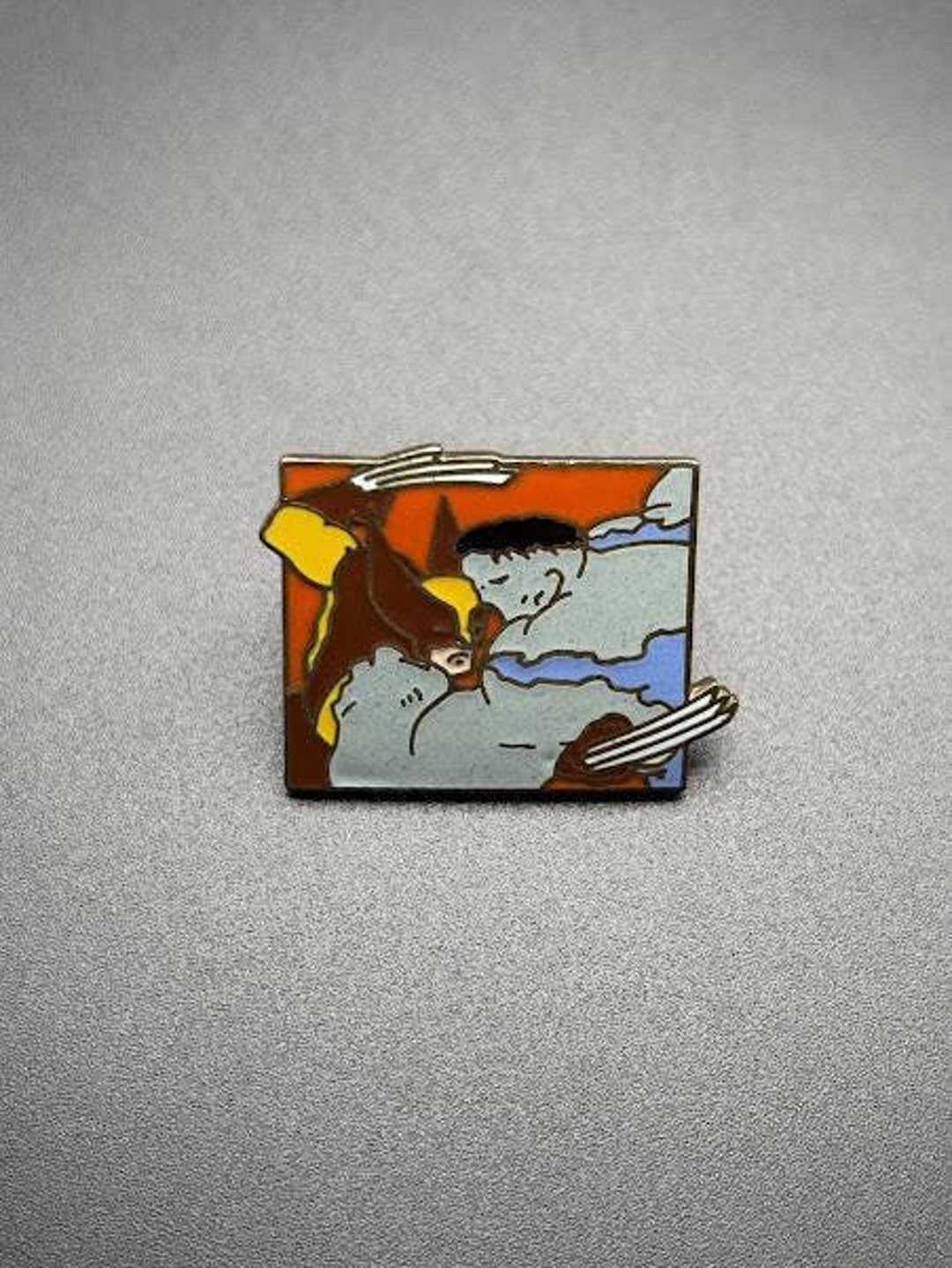 Vintage Wolverine VS Hulk Enamel Pin Marvel 1990 Planet Studios Hero VS ...