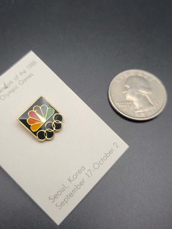 Vintage NBC Network Olympic Games Enamel Pin 1988 Seo… - Gem
