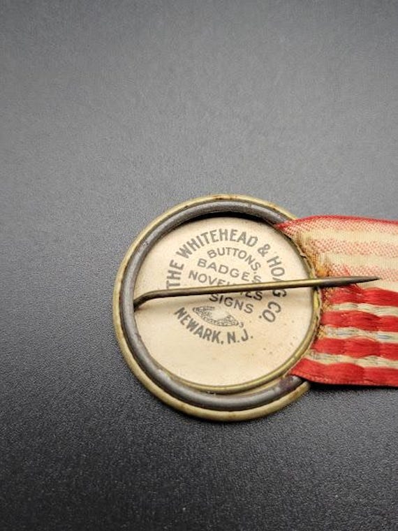 Antique Armistice Day November 11th Pin Back Button w… - Gem