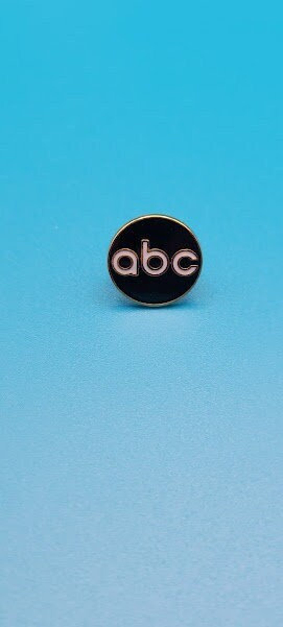 Vintage Abc TV News Television Logo Black Lapel Pin - Etsy