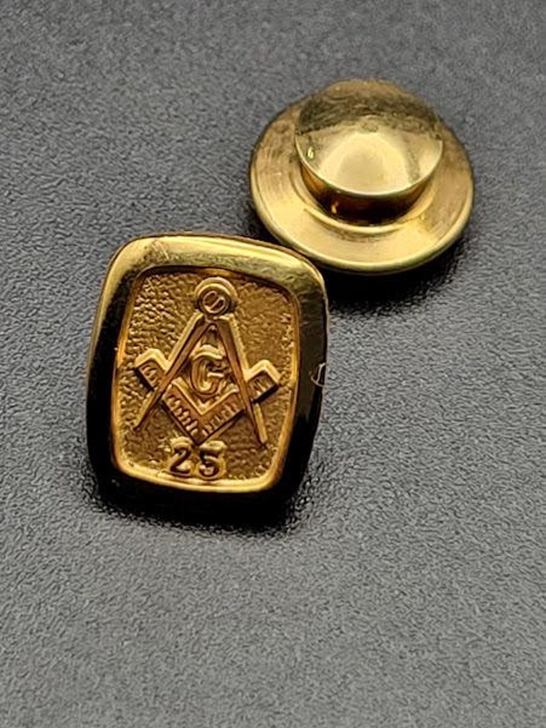Vintage Mason Masonic 25 Year Lapel Pin 24k Gold Plated Pin - Etsy
