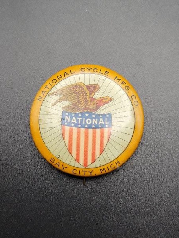 Antique National Cycle Manufacturing Pin Back Button … - Gem
