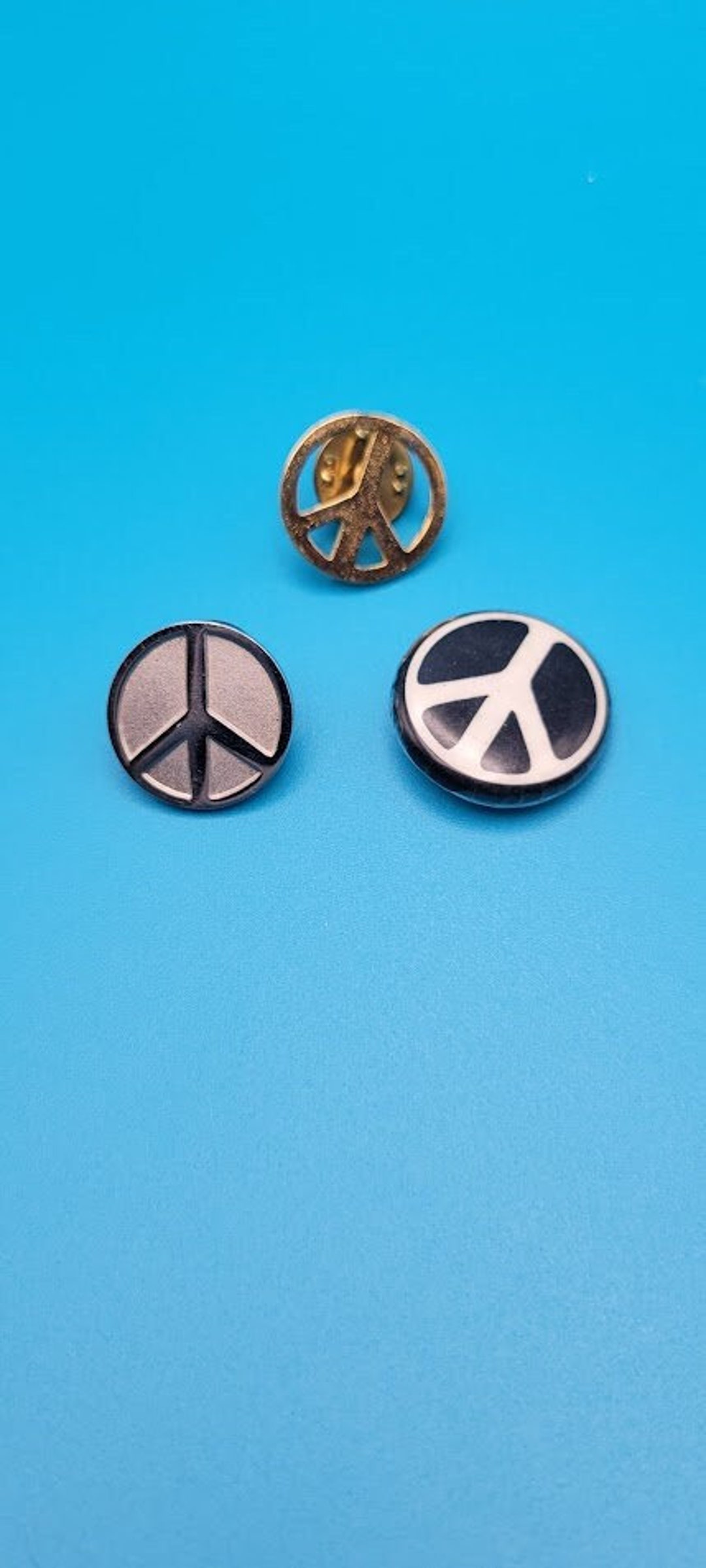 Vintage Peace Symbol Pin and Pinback Buttons Sold Separately - Etsy