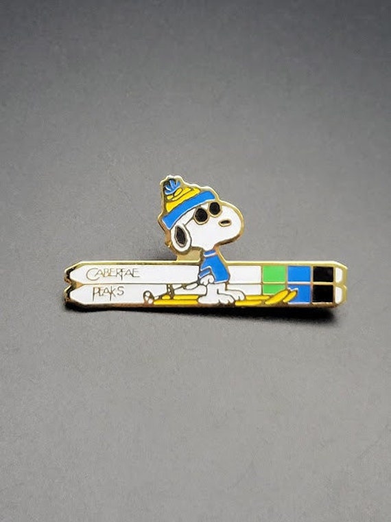 Vintage peanuts snoopy skiing - Gem
