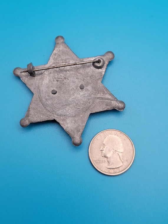 Vintage Junior Police 6-Pointed Star Badge 1950s Tin … - Gem