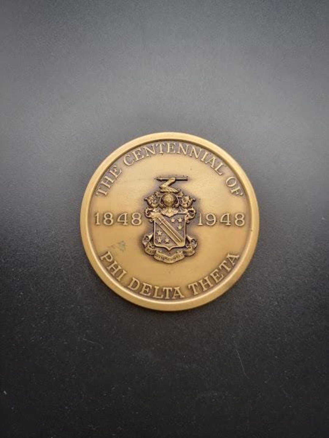 The Centennial of Phi Delta Theta 1848-1948 Brass Medal Vintage Miami ...