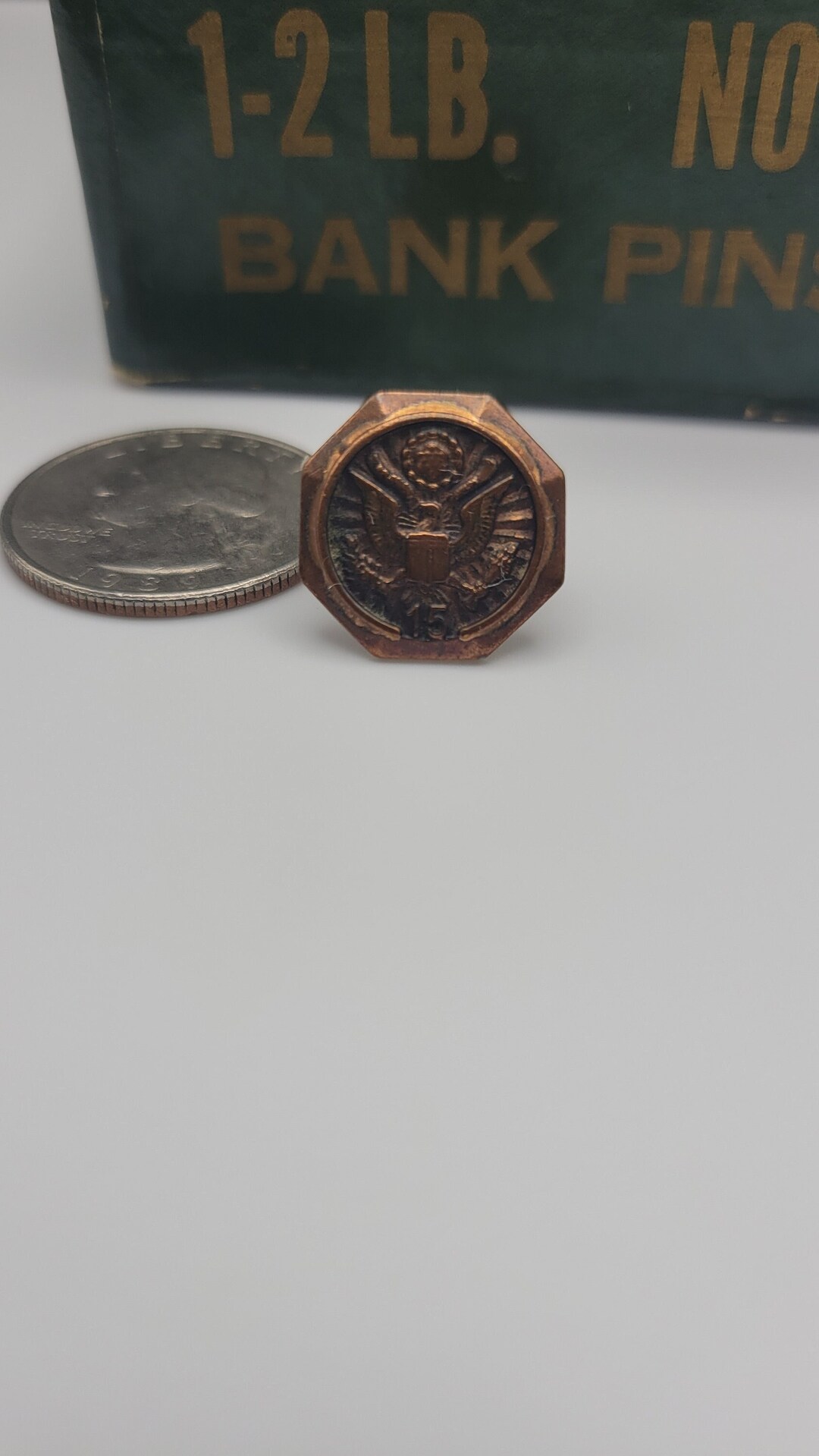 Vintage Military 15 Year Service Eagle Pin - Etsy