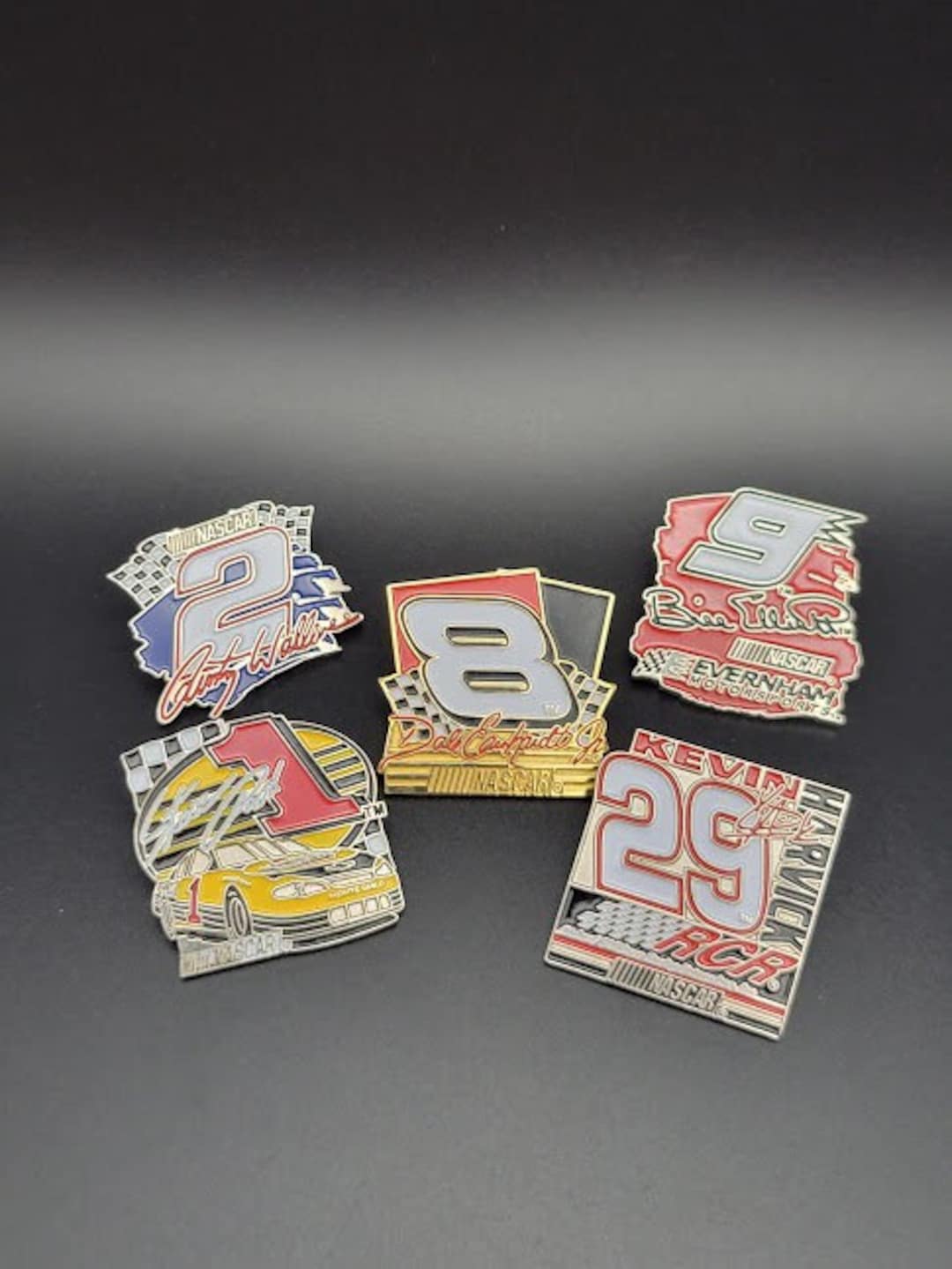 Vintage Nascar Enamel Pins Sold Separately Harvick Elliot Earnhardt - Etsy