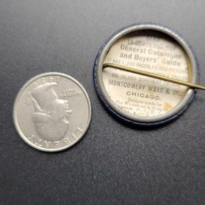 Antique Montgomery Ward & CO Pin Back Button Chicago Tower Building ...