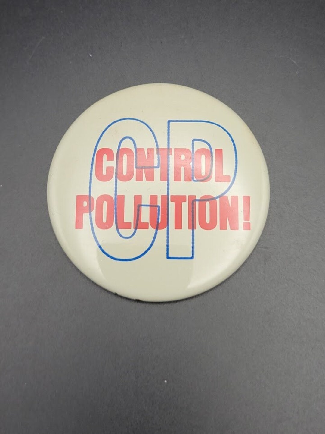 Vintage 1970s Control Pollution Pin Badge - Etsy