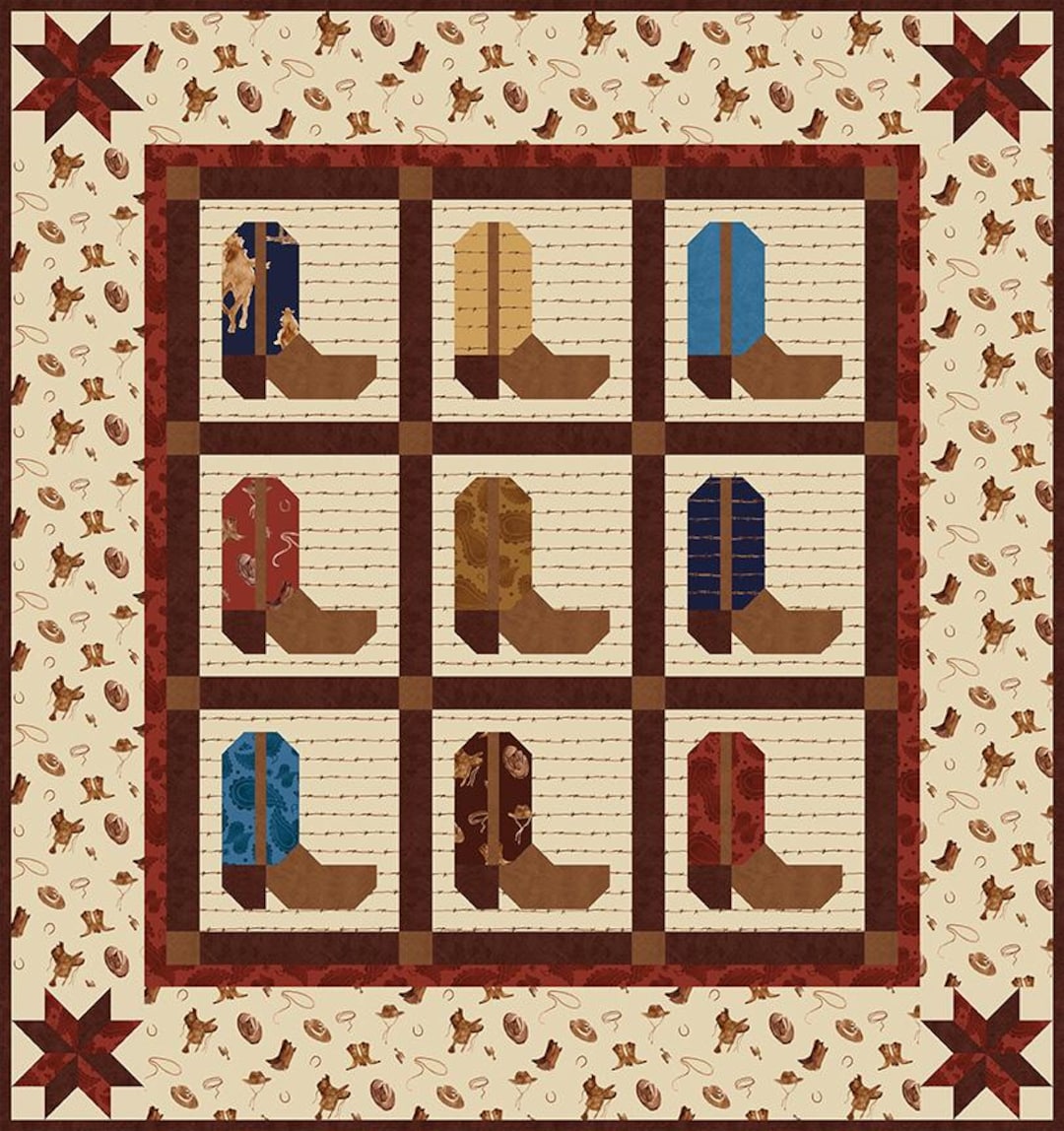 Cowboy Boots Quilt Kit by Tara Reed for Riley Blake Designs - Etsy