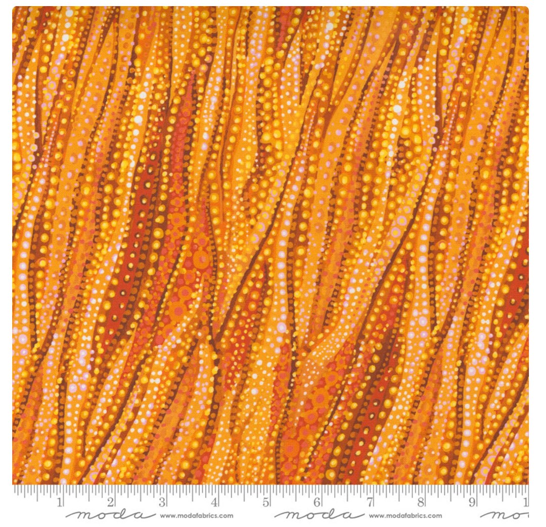Moda Ira Kennedy Sunflower Dreamscapes Orange Dotted Wave - Etsy