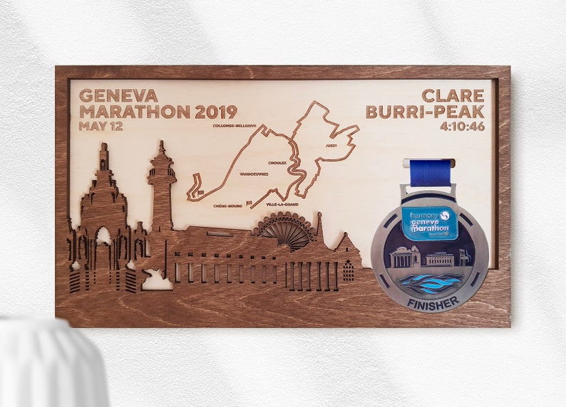 Geneva Marathon Finisher Medal Holder With Full Personalization ...